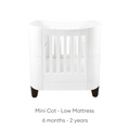 Serena Mini Cot | Small White Cot with Wheels | Newborn - 2 Years ...