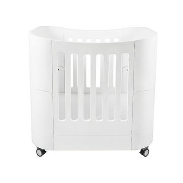 Serena Mini Cot | Small White Cot with Wheels | Newborn - 2 Years ...