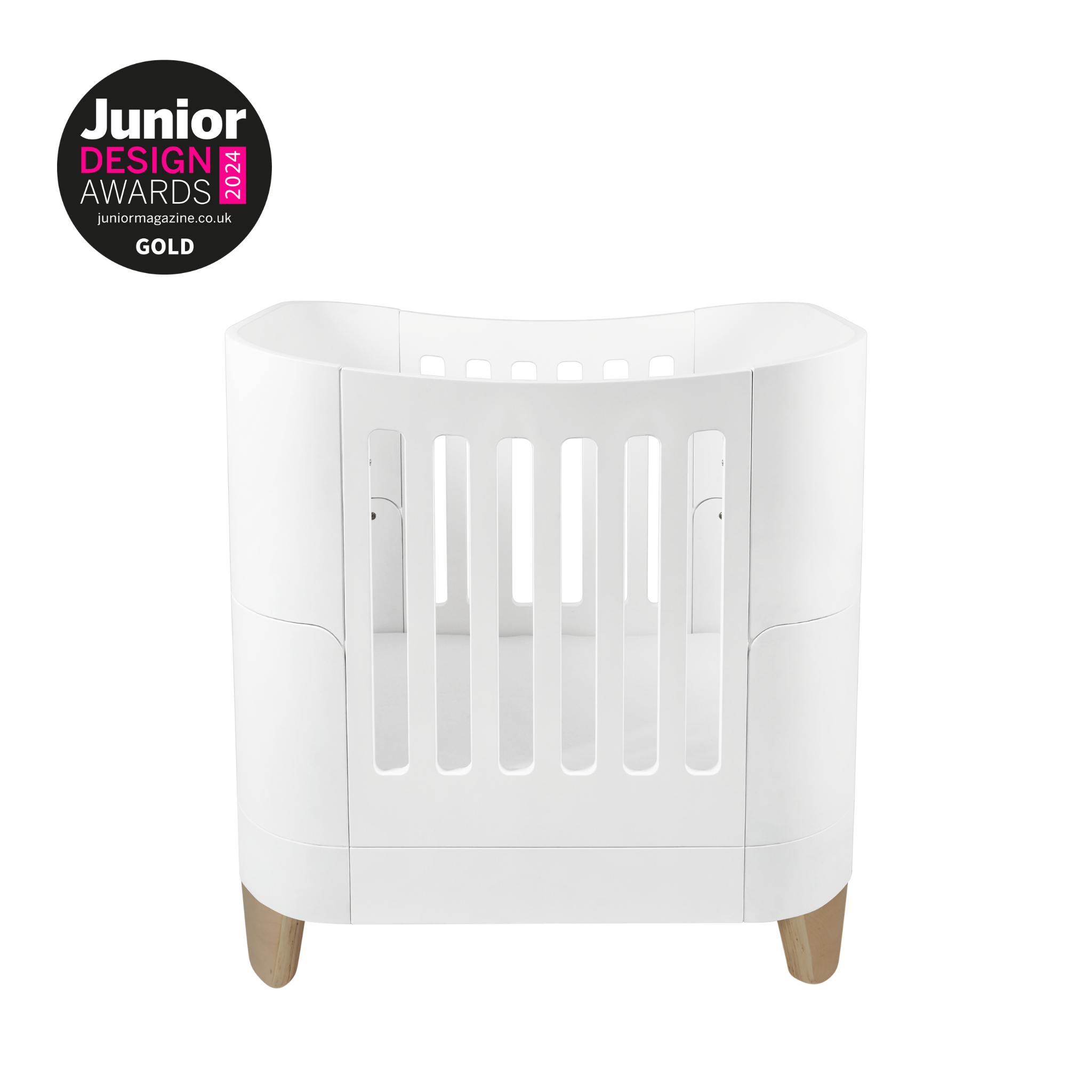 Serena Mini Cot | Small White Cot with Wheels | Newborn - 2 Years ...